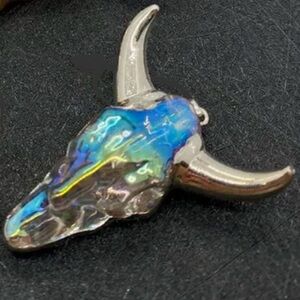 Jewelry | Crystal Bull Horned Gothic Skull Cow Heifer Longhorn Western ...